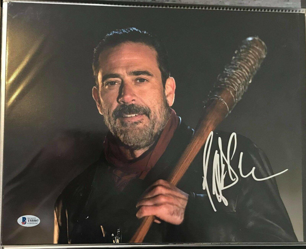 JEFFREY DEAN MORGAN NEEGAN WALKING DEAD SIGNED 11X14 picture posterBAS ...