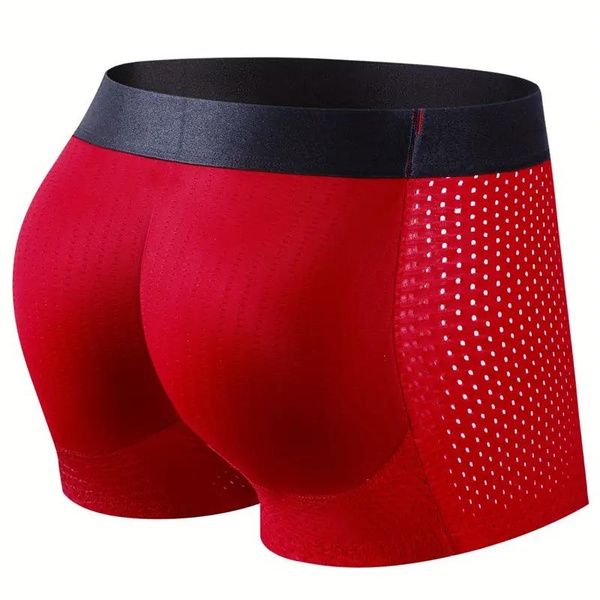 1pc Men's Underwear, Mesh Breathable Comfy Stretchy Boxer Briefs Shorts ...