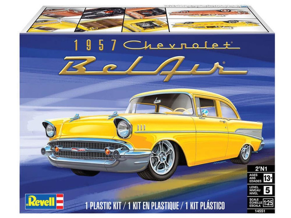 Level 5 Model Kit 1957 Chevrolet Bel Air 2-in-1 Kit 1/25 Scale Model by ...