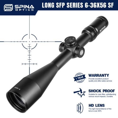 SPINA OPTICS 6-36X56 SF Hunting Riflescope Mil Dot Reticle Scope with ...