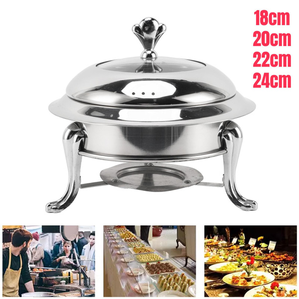 Chafing Dish Buffet Set Round Buffet Warmer with Lid Stainless Steel ...