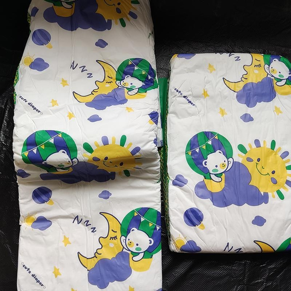 2pcs in A Pack - ABDL Sissy Adult Diapers Age Play Cute Printed Adult ...