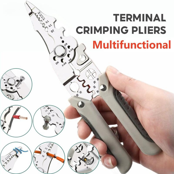 Multifunctional Wire Stripper Electrician Tool Cable Cutter Terminal ...