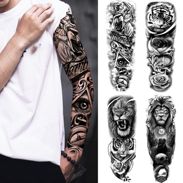 Tattoo Stickers, Large Size Arm Tattoos, Waterproof Temporary Tattoo ...