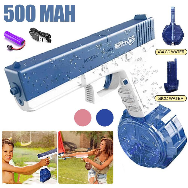 Electric Water Gun, Water Pistol for Adults and Children, One-Button ...