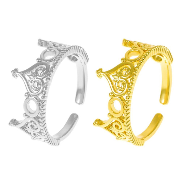 Fashion Open Rings Elegant Finger Rings Adjustable Princess Rings ...