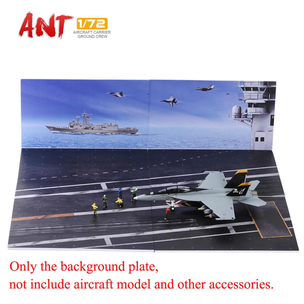 Airplane Model Display Ground Platform Aircraft Carrier Fighter Bomber Decoration Scene PVC ...