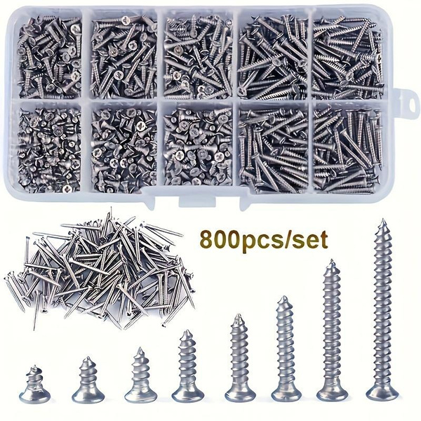 Self Tapping Wood Screws Set M2 Phillips Flat Head Sheet Metal Screw ...