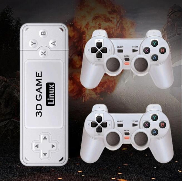 Dual Game Sticks 4K Output TV 5000 Games Built in Retro Video Gaming ...