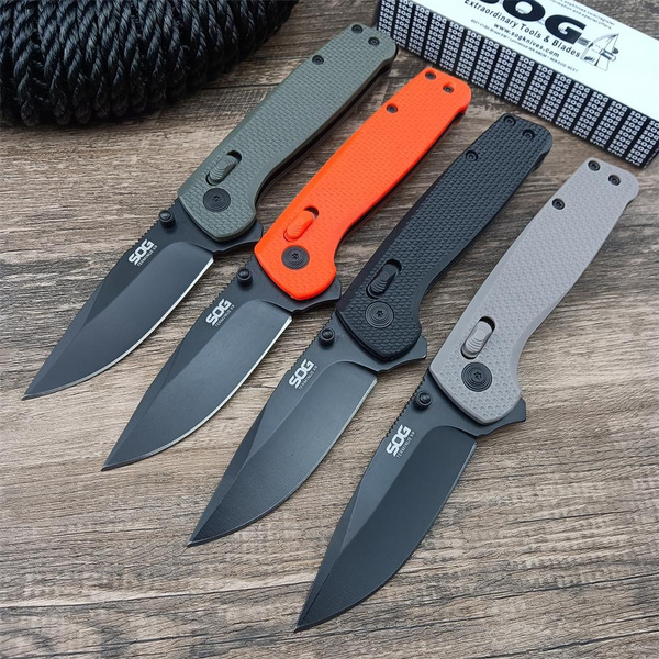 Sog Bearing Folding Pocket Knife Various Colors Fiberglass Handles D2 ...