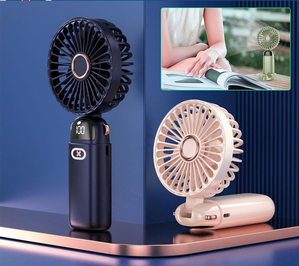 Mini Hand-held Fan Portable Folding Desk Fan Cooler Cooling USB ...