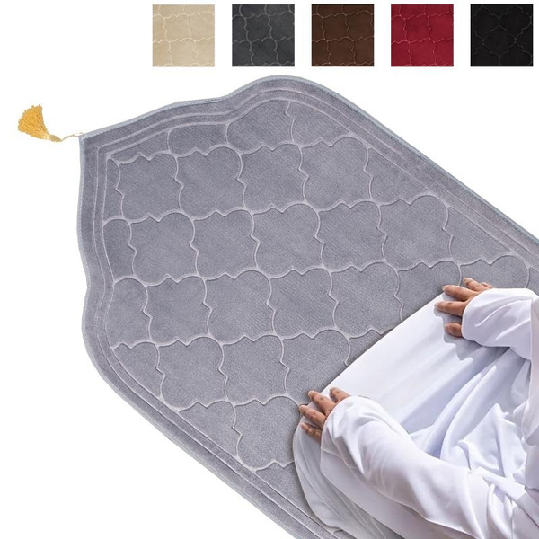 Muslim Prayer Rug Ramadan Flannel Carpet Non-slip Soft Portable Travel ...