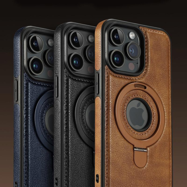 Magnetic Leather Folding Bracket Holder Stand Phone Case For IPhone 15 ...