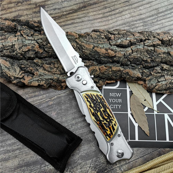 Russian Extra Large Tactical Double Open Blade OTF Spring Assist Knife ...