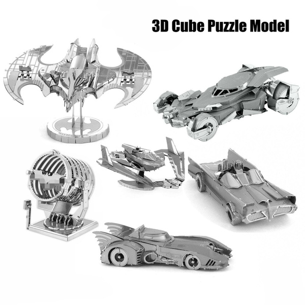 Metal Batmobile Batwing 3D Laser Cut Assembled Models DIY Cubes Puzzles ...