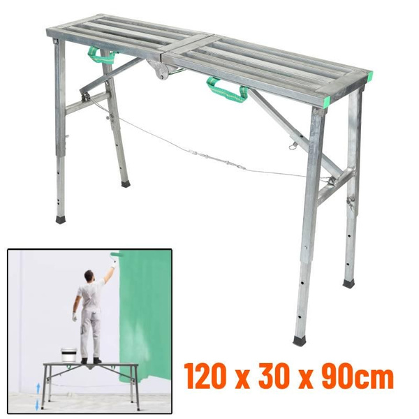 Adjustable Work Platform, Folding Scaffolding Step Ladder Bench ...