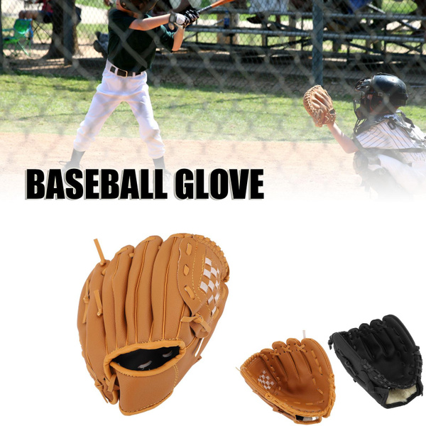 Baseball Glove Ergonomic PU Leather Baseball Mitts Softness ...