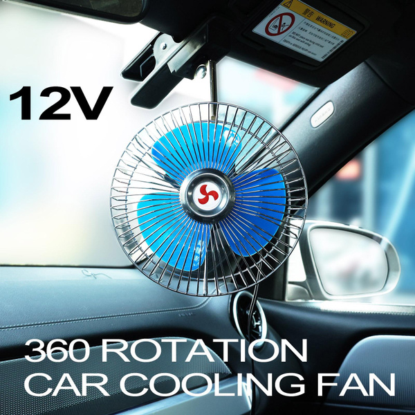 Yiyasu Store Car Fans 360° Rotatable Auto Air Cooling Fan Portable ...