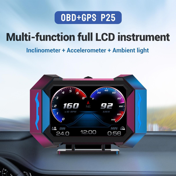 Majesun 3.3inch OBD GAUGE METER METER OBD+GPS OBD2 DIGITAL METER ...