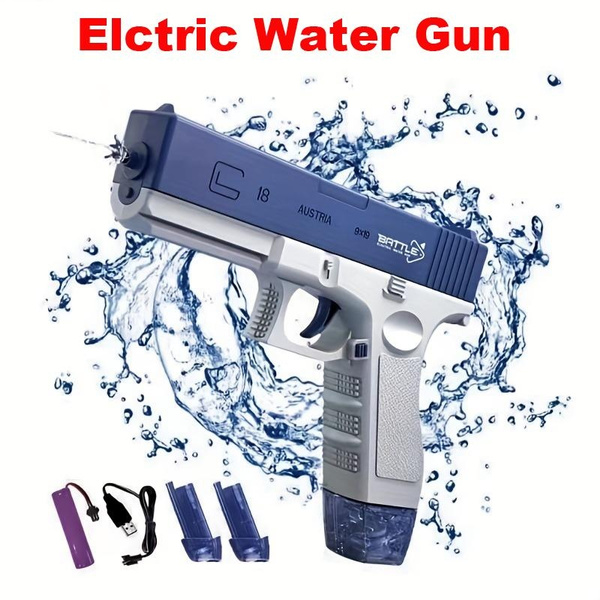 Electric Water Storage Gun Pistol Shooting Toy Portable Children Summer ...