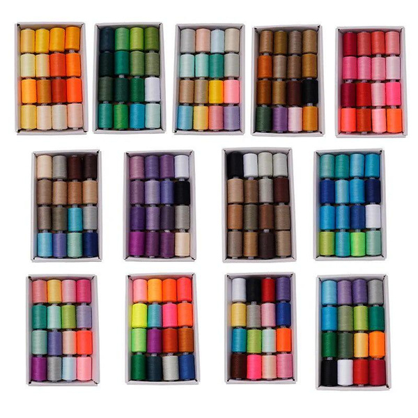 16 Colors Set 402 Sewing Thread 1000 Yard Each Spool Embroidery 100% ...