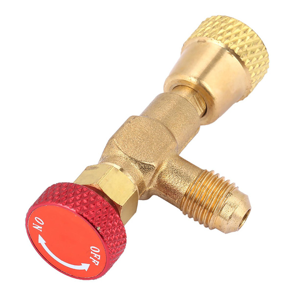 Refrigerant Charging Valve 1/4in-5/16in Brass Flowing Control Valve ...