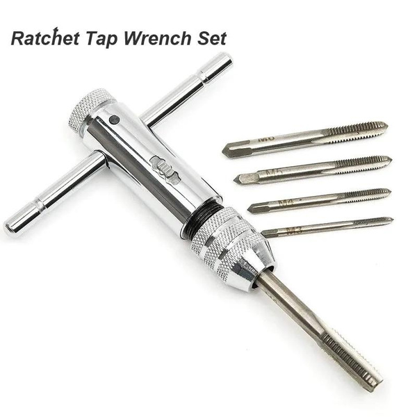 Adjustable T-Handle Ratchet Tap Reamer Hand Manual Holder Wrench M3 M4 ...
