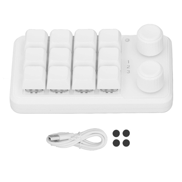 One Handed Programmable Mechanical Keyboard, 12 Key Mechanical Keyboard ...