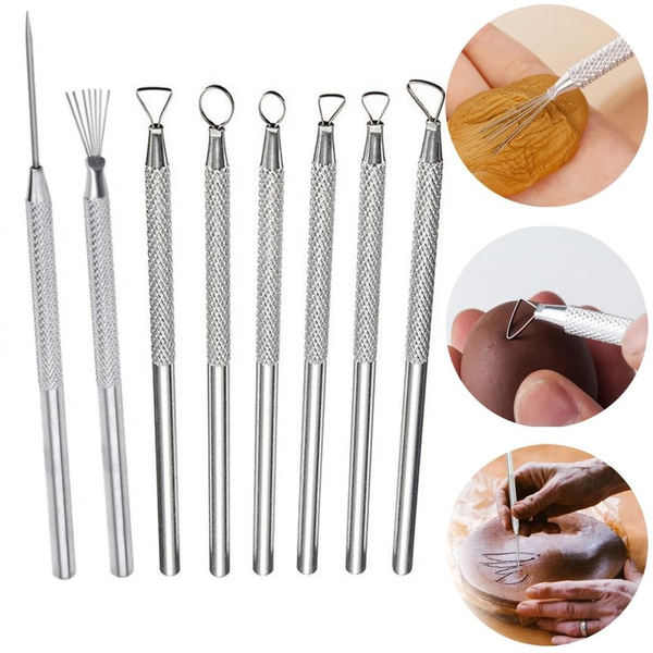 Texture Pottery Clay Tools DIY Tool Carving Clay Stainless Steel Tool ...