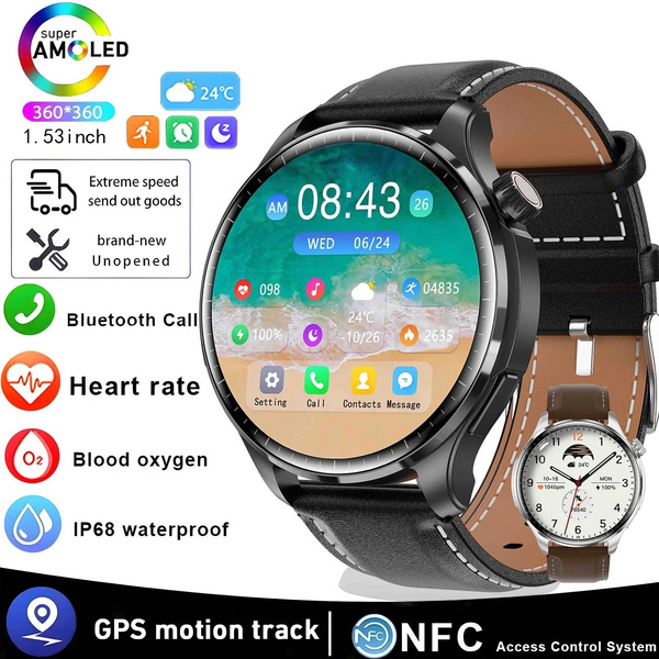 2024 New for Huawei Smart Watch Men GT5 Pro Max AMOLED Screen GPS ...