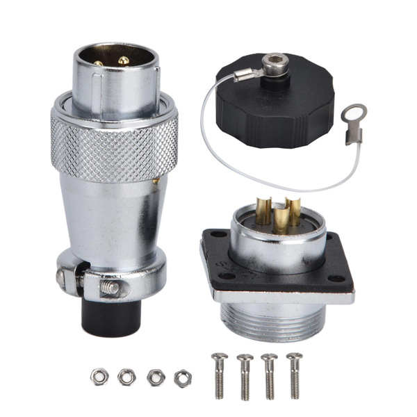 3 Pin Aviation Plug Connector Metal Waterproof Aviation Cable Connector ...