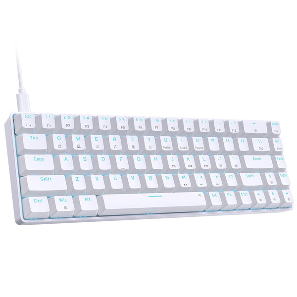 60 Percent Keyboard Mechanical, Led Backlit Wired Keyboard Ultra ...