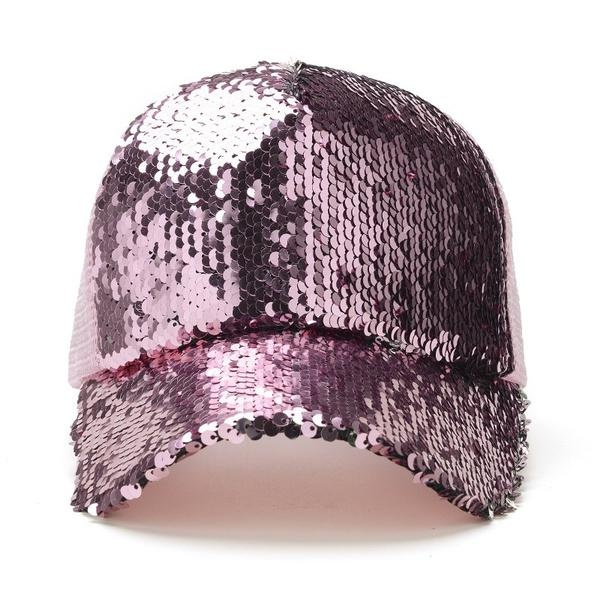 1 Pc Sequin Baseball Cap Trend Hat Fashion Outdoor Shade Casual Ladies ...