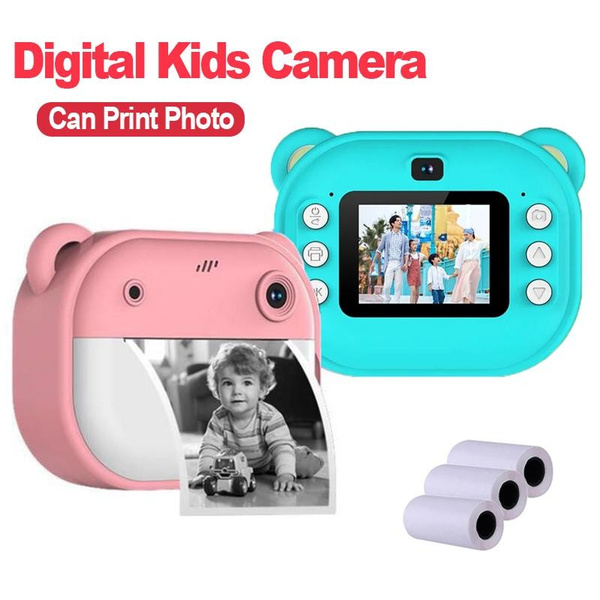 1080P Children Cute Digital Kids Camera Instant Printer Thermal Print ...