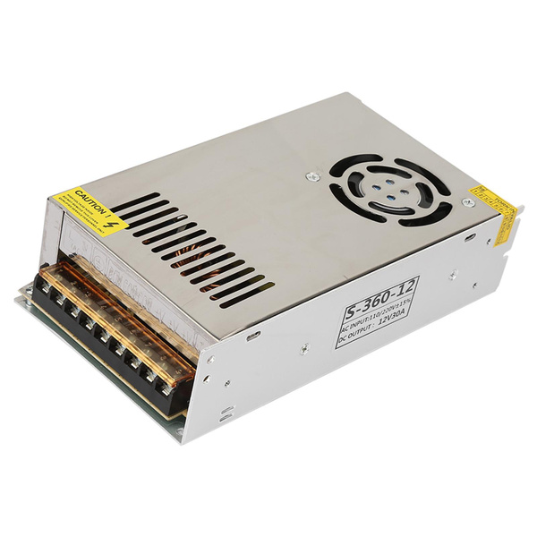 LED Switching Power Supply 12V 30A with Cooling Function Short Circuit ...