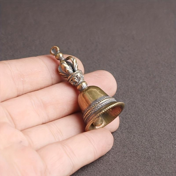 Brass Retro Small Bell Hand Rattle Buddhist Five-strand Demon Bell For ...