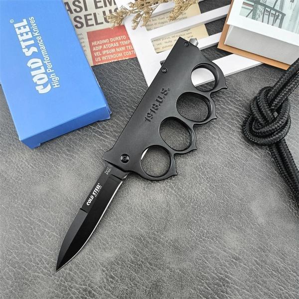 NEW Cold Steel Tactical Knuckle Trench Assisted Open Folding Knife 440C ...