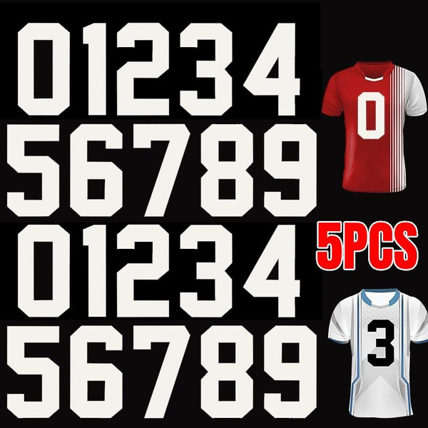 5pcs Iron on Numbers Jersey Heat Transfer Numbers for Team Uniform ...