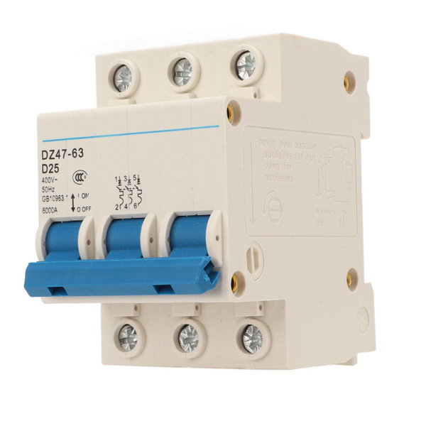 3P Circuit Breaker, 400V Breaking Capacity 6000A Modular Construction Flame Retardant Pa66 ...