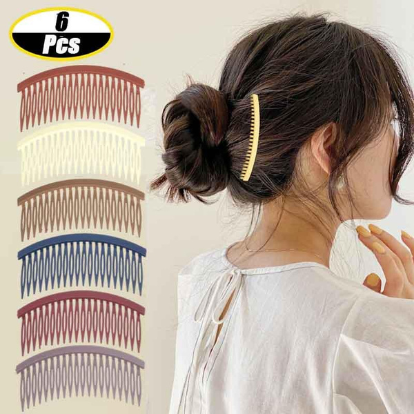 6 Pcs Hair Side Combs 20 Teeth French Hair Comb Wide Teeth Hair Clip ...