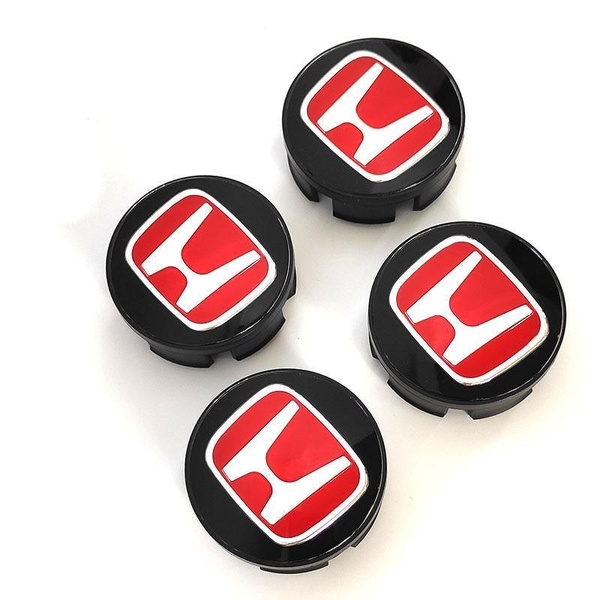 4pcs Honda JDM Red H hub center cover | Wish