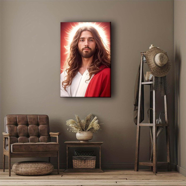 Jesus Canvas Wall Art Holy Jesus Portrait Jesus Poster Wall Jesus ...