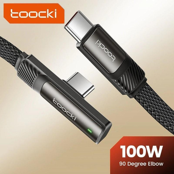 Toocki PD100W USB C Cable To Type C Led Fast Charging Type C Wire 90 ...