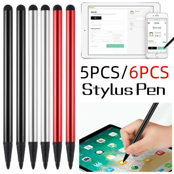 5pcs/6pcs Universal 2 in 1 Phone Touch Screen Stylus Pen, Dual ...