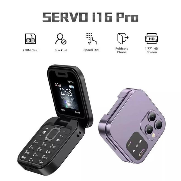 New Mini Flip Mobile Phone 2 SIM Card Small.Display Foldable Cell Phone ...