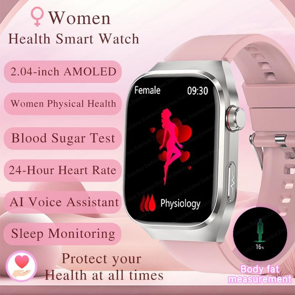Women Medical Grade Health Smartwatch Physical Examination Blood Sugar ...