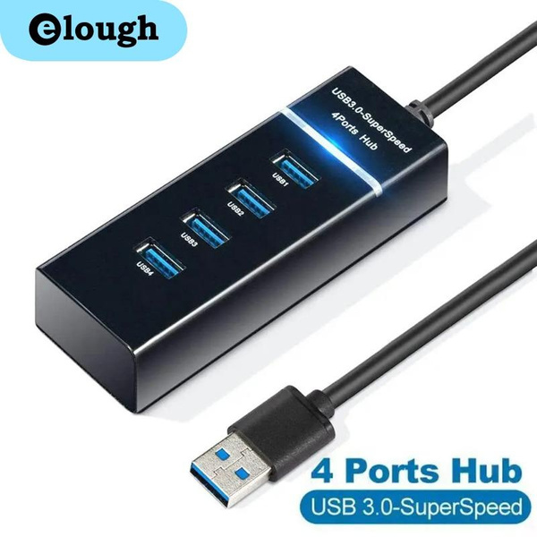 Elough 4 Ports USB Hub 3.0 Splitter High Speed Multi USB Splitter ...