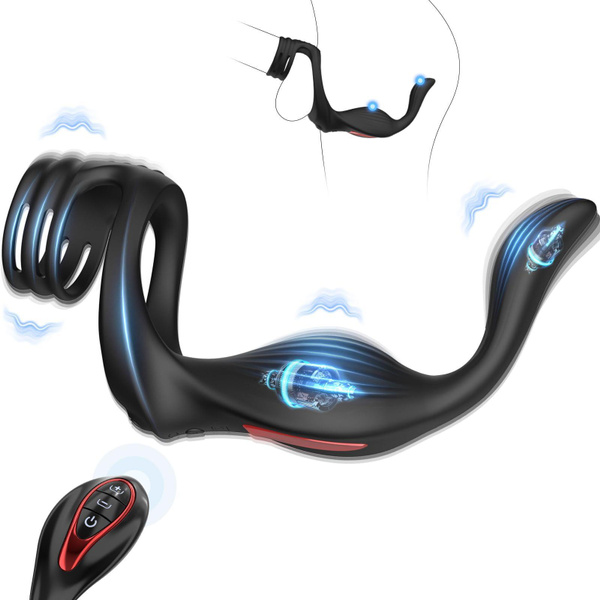 Vibrating Cock Ring Plug Adult Toy Ring with 11 Vibration Modes ...