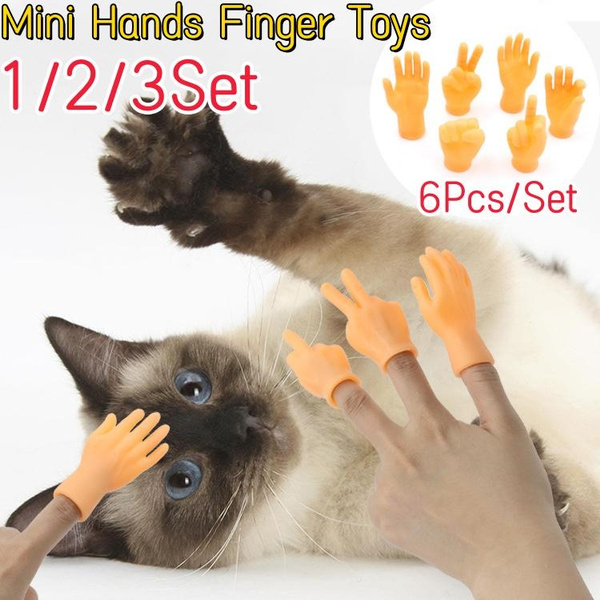 1/2/3Set Tiny Hands Finger Puppets Mini Hands Finger Flat Hand Style ...