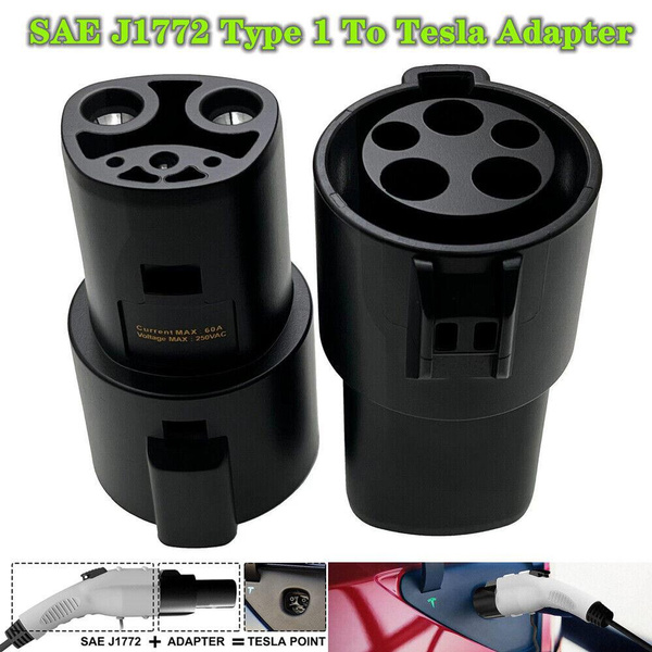 EVSE Adapter Sae J1772 Type 1 To Tesla Connector Model S/X/3/Y EV ...